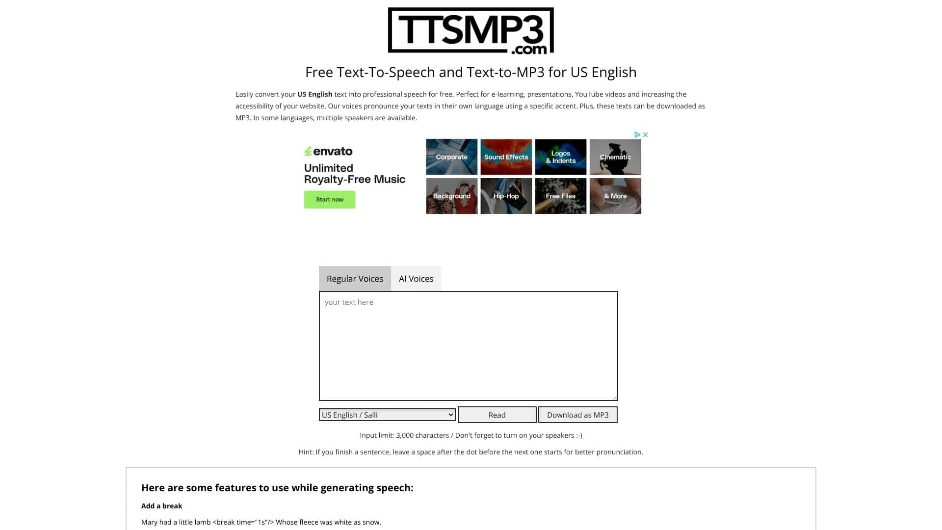 TTSMP3 | Convert Text to Natural Speech Effortlessly! | Futureen