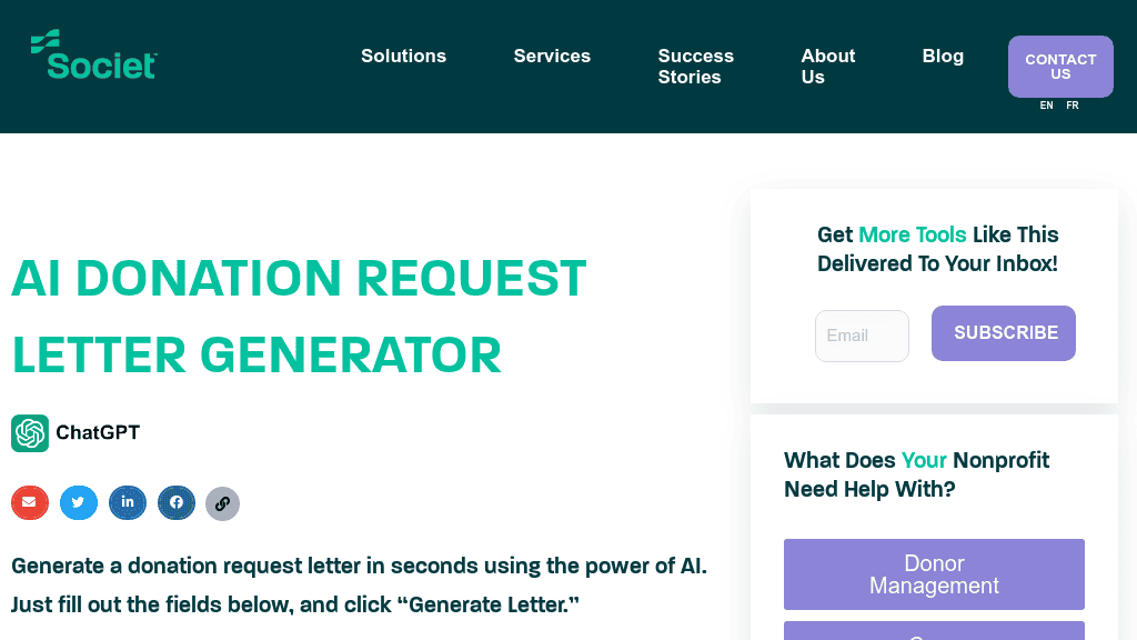 AI Fundraising Letter Generator | Boost Your Nonprofit Success | Futureen