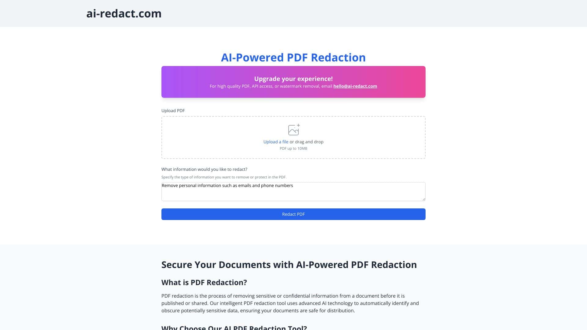PDF Redaction Tool | Efficiently Remove Sensitive Info from PDFs | Futureen