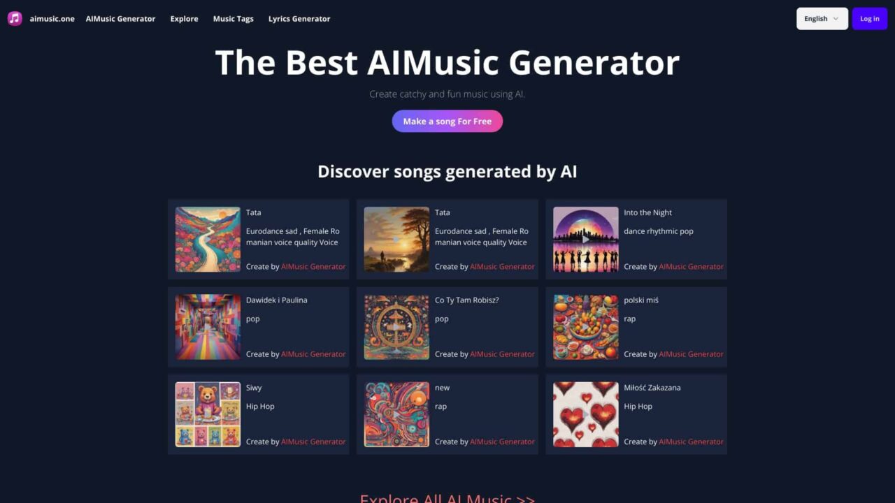 Aimusic.one | Create Unique MP3 Songs Instantly | Futureen