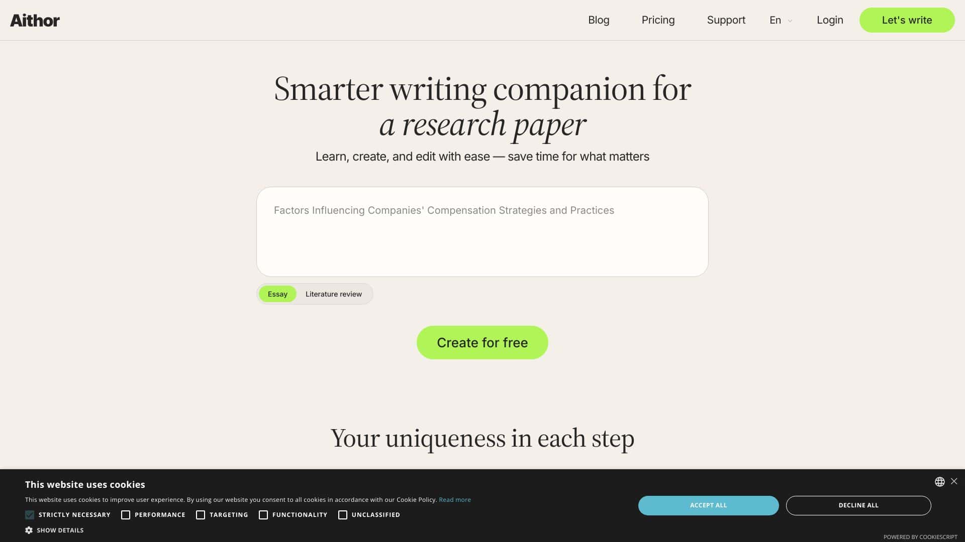 Aithor | AI Writing Assistant: Create Quality, Plagiarism-Free Content ...
