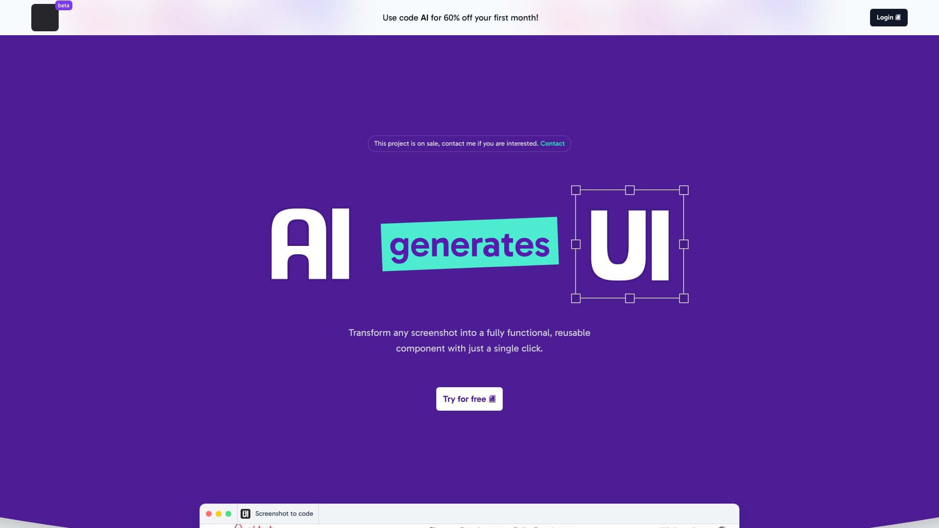 AIUI | Transform Screenshots into Code in Seconds | Futureen