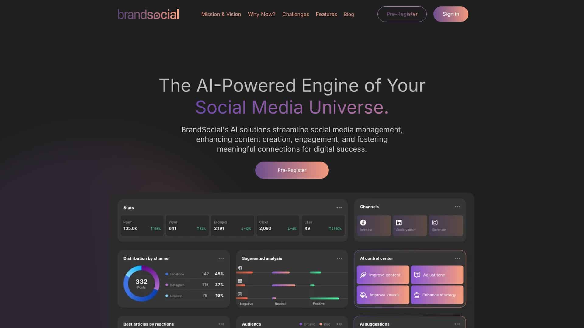 BrandSocial AI | AI-Driven Social Media Management for Agencies | Futureen