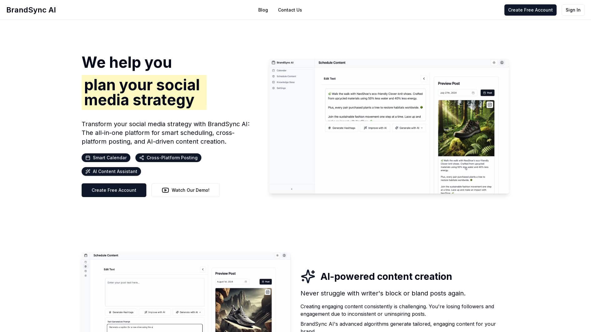 BrandSync AI | AI social media management platform | Futureen