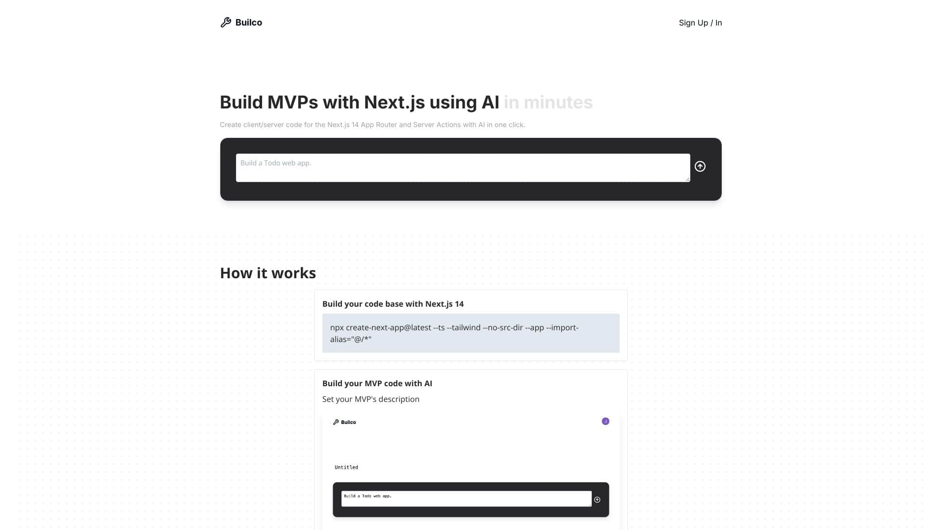 Builco | Fast MVP creation with AI | Futureen