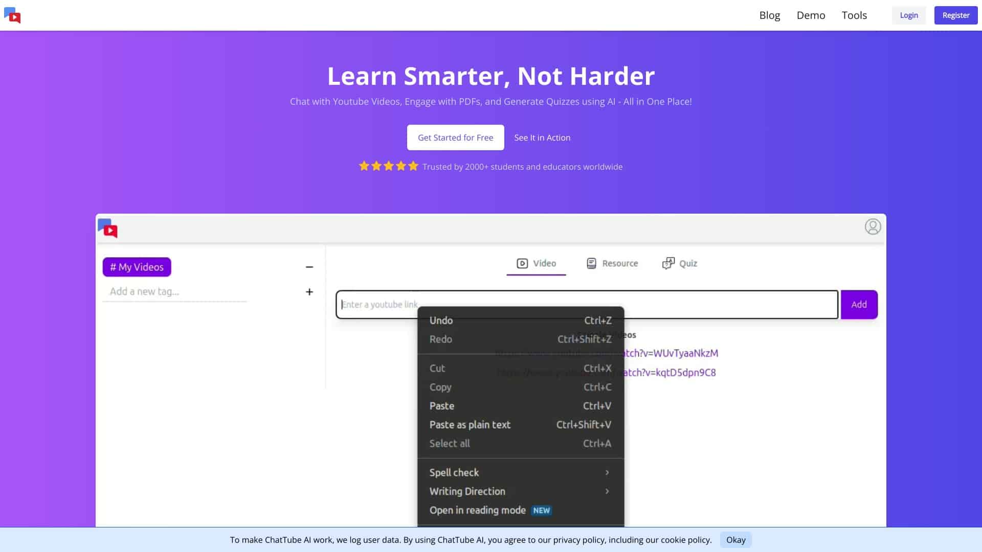 ChatTube AI | Revolutionize Your YouTube Learning Experience! | Futureen
