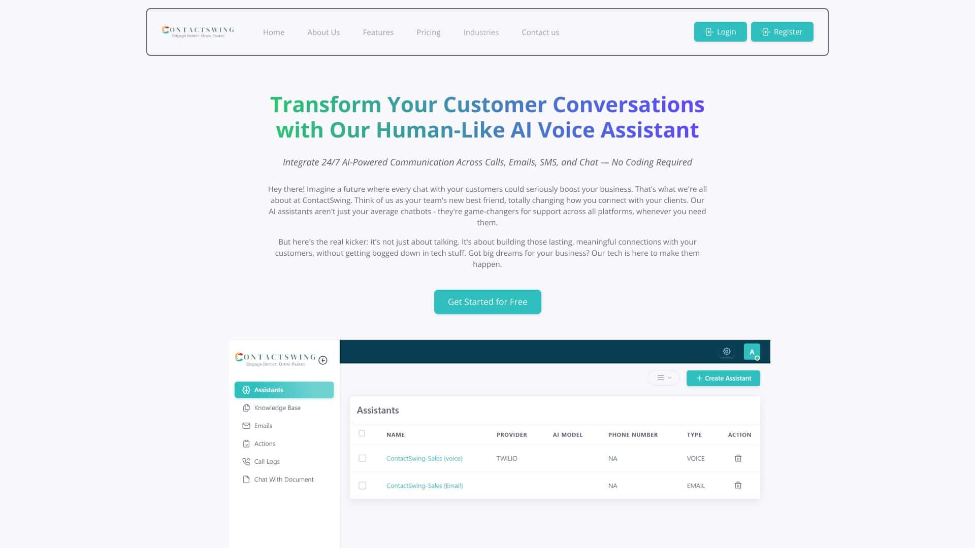 Contact Swing | Streamline Cold Email Campaigns with AI | Futureen