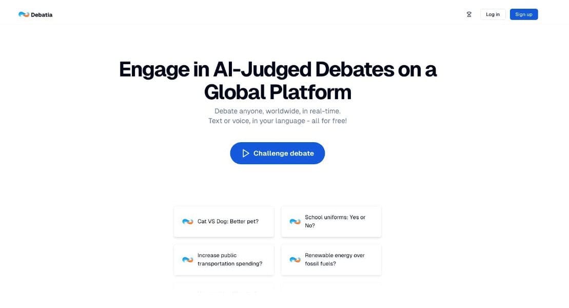 Debatia | Engage in Global AI-Powered Debates! | Futureen