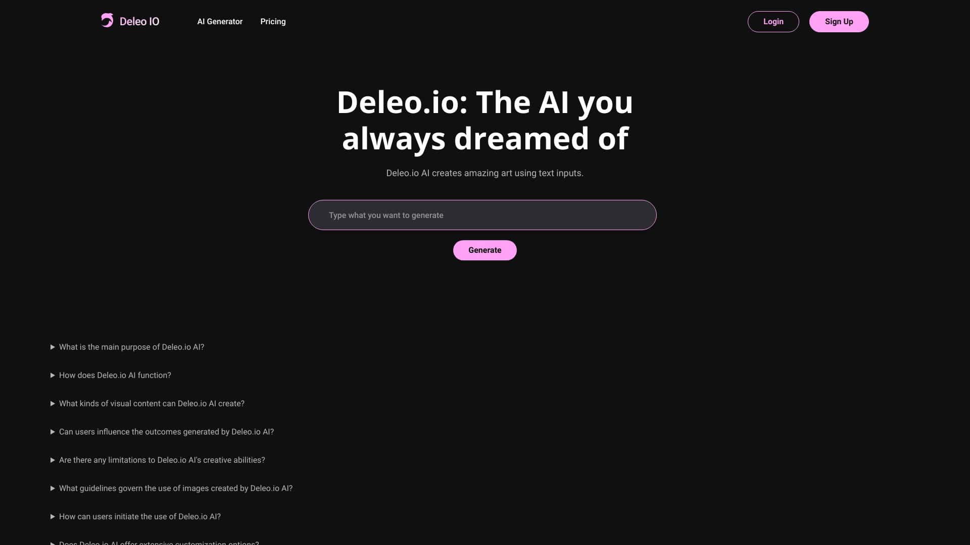 Deleo | Transform Text into Stunning Visuals | Futureen