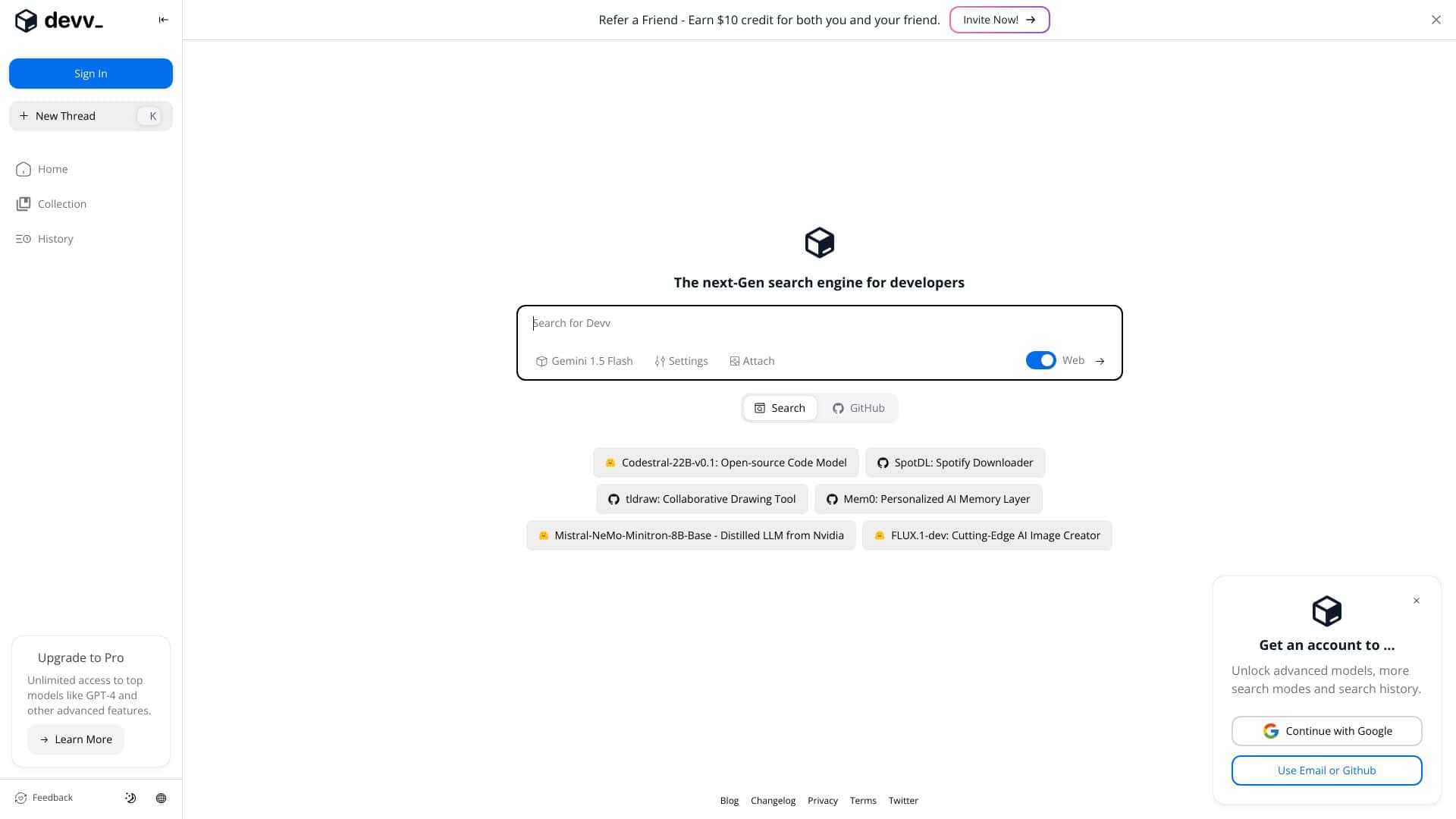 Devv AI | Next-Gen AI Search Engine for Developers | Futureen