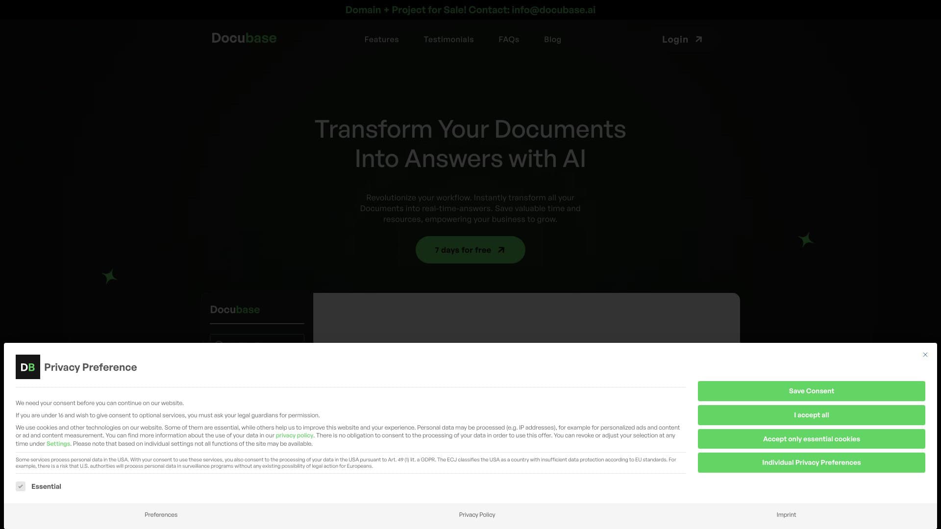 Docubase.AI | Transform Documents Into Real-Time Answers | Futureen