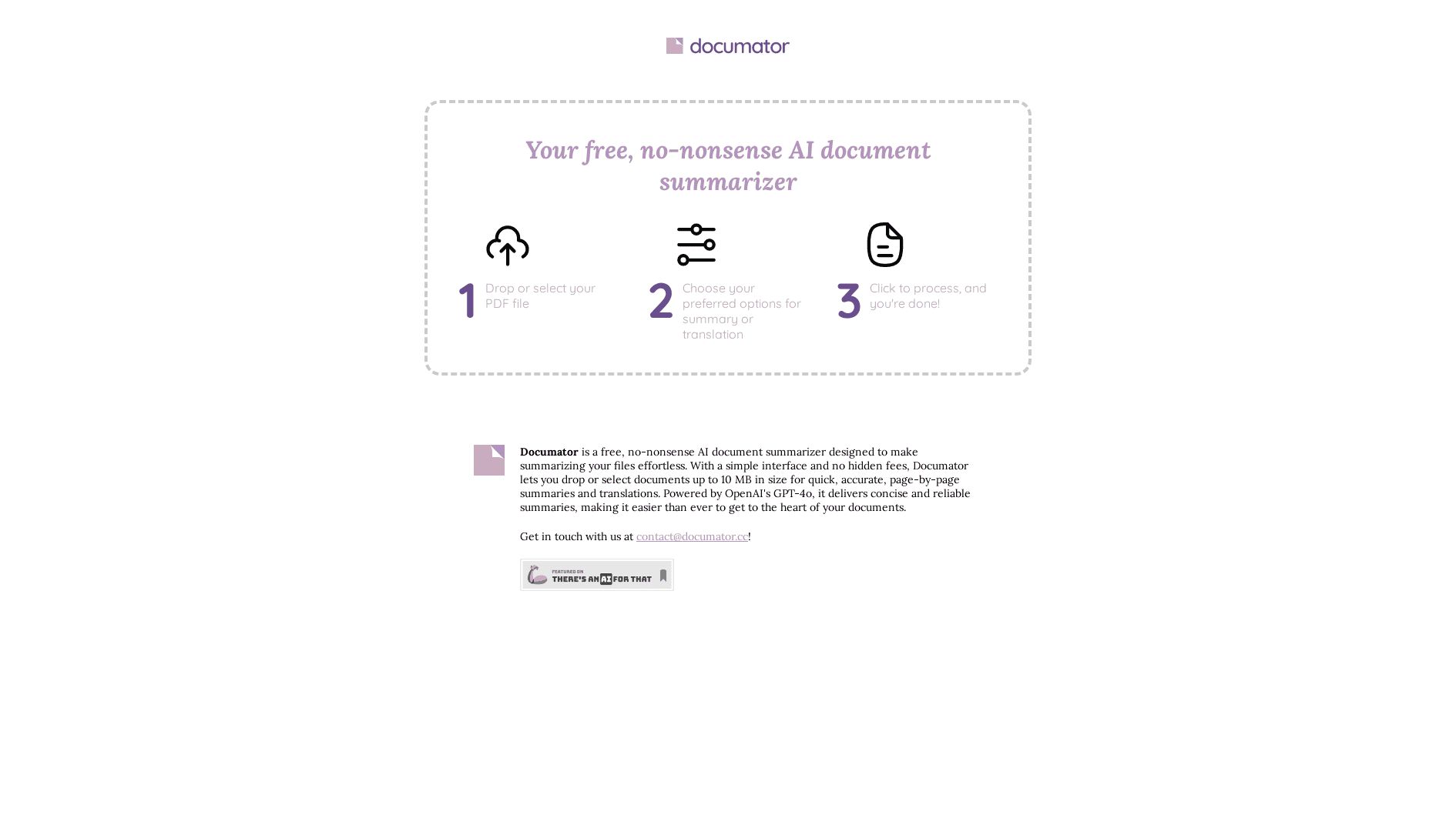 Documator | Simplify PDF Documents with AI Technology | Futureen