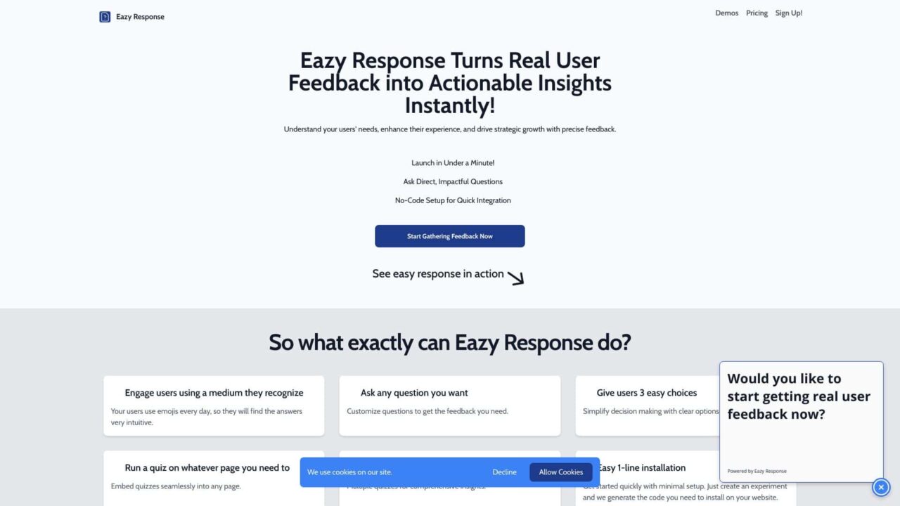 Eazy Response | Get Genuine User Feedback | Futureen