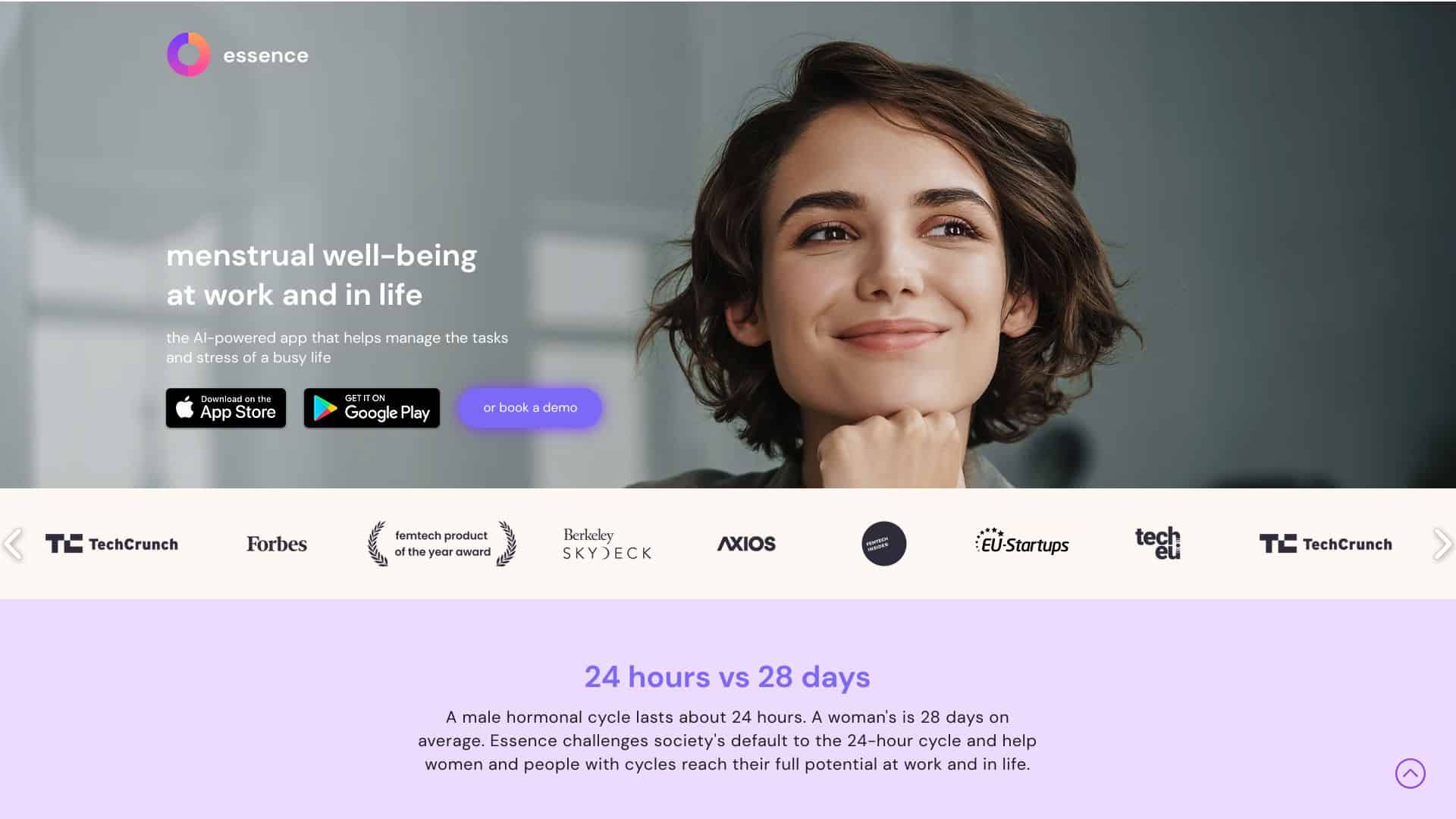 Essence App | Boost Well-Being & Productivity with Cycle-Synced AI ...