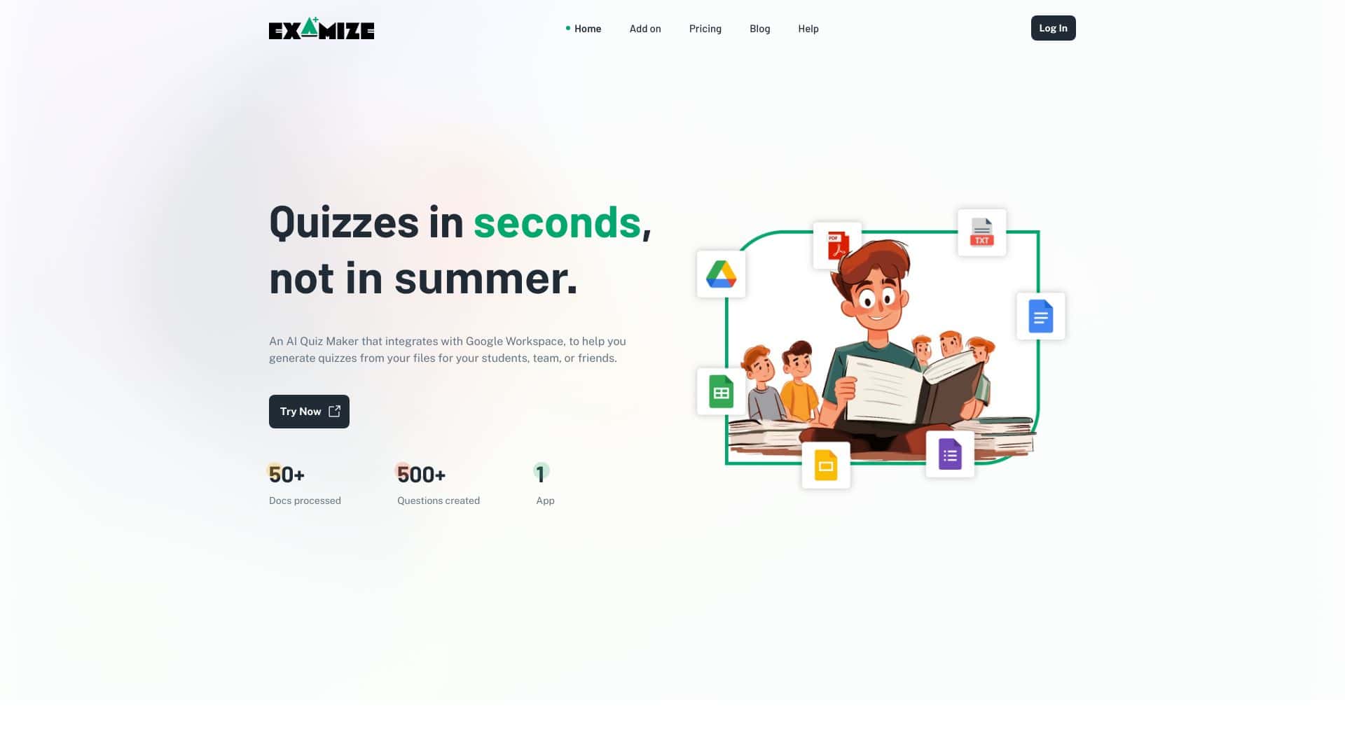 Examize | AI Quiz Maker for Google Workspace | Futureen