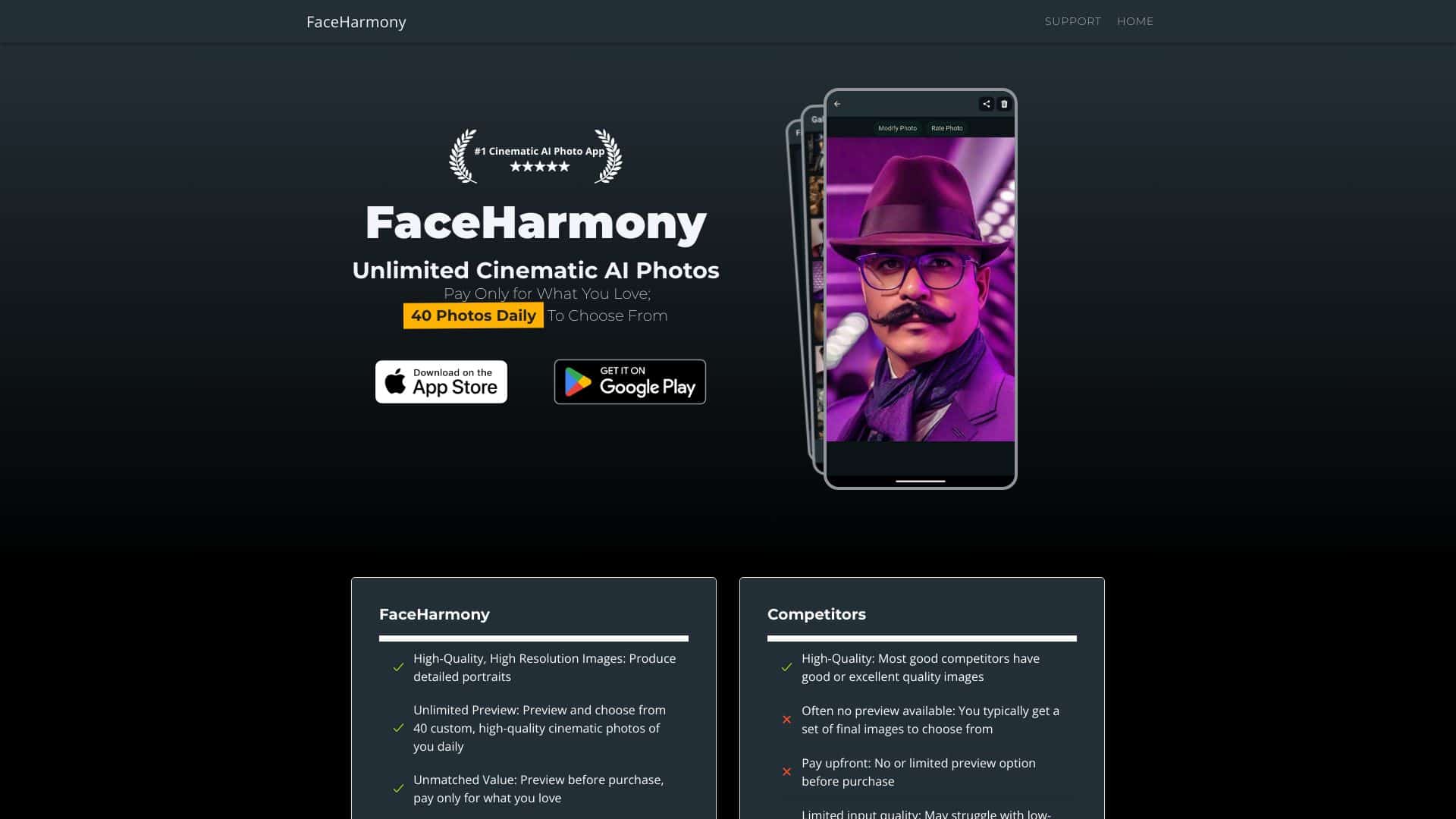 FaceHarmony | Create Amazing AI-Driven Profile Pictures | Futureen