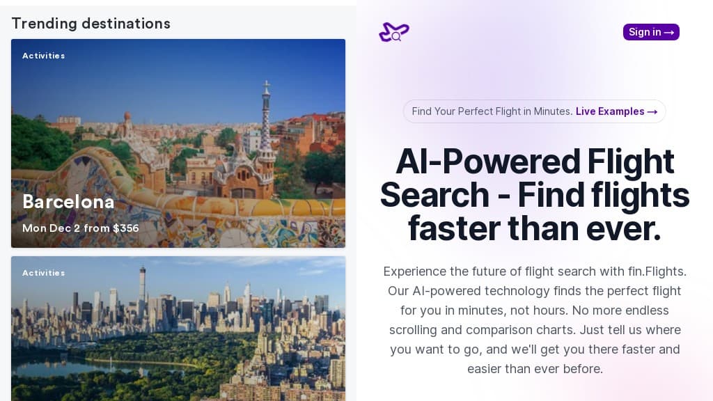 Fin Flights | Find Your Perfect Flight Fast | Futureen