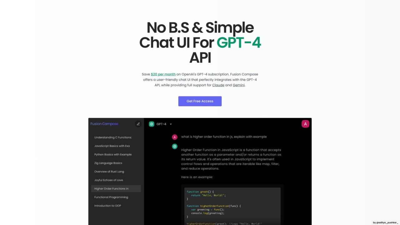 Fusion Compose | Save on GPT-4 with Easy Chat Integration | Futureen