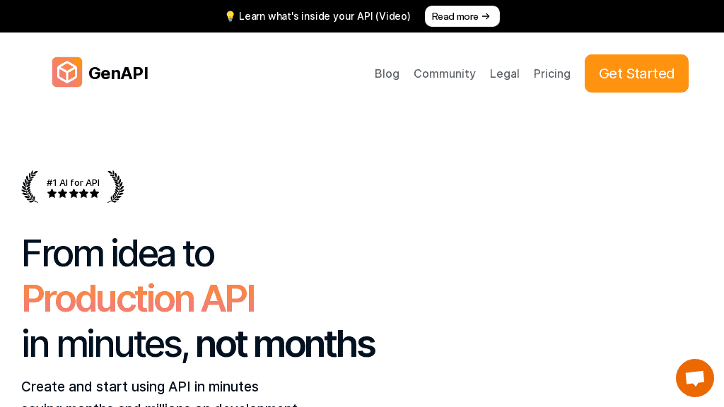 GenAPI | Create Production-Grade APIs Quickly and Easily! | Futureen