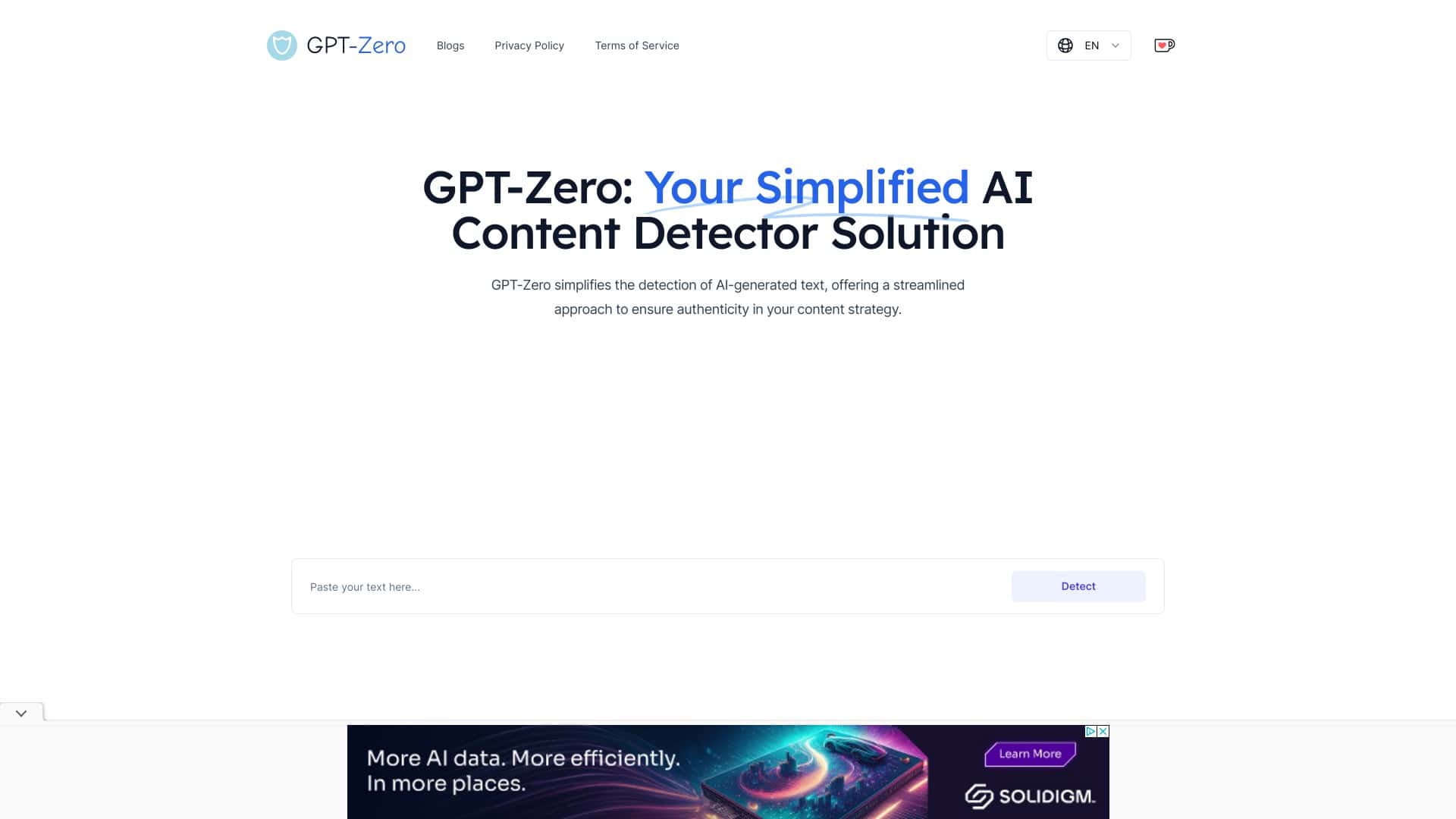 GPTZero.cc | Detect AI Content with Accuracy and Speed | Futureen