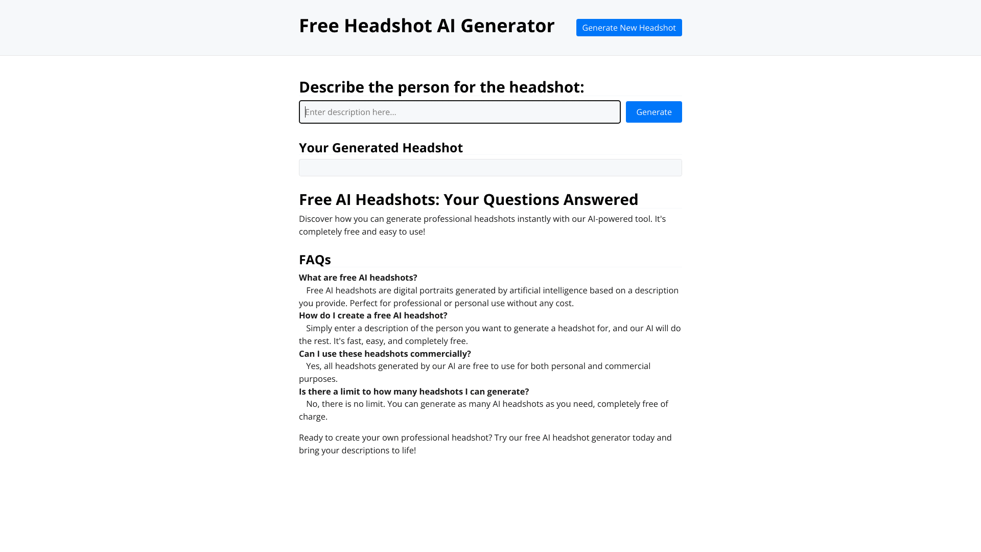 Headshot AI Generator | Create Headshots Instantly | Futureen