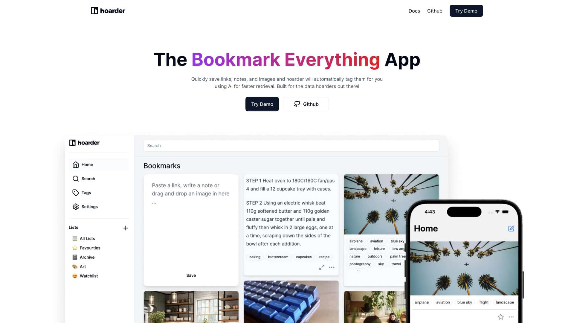 Hoarder | Easily Organize and Tag Your Links | Futureen
