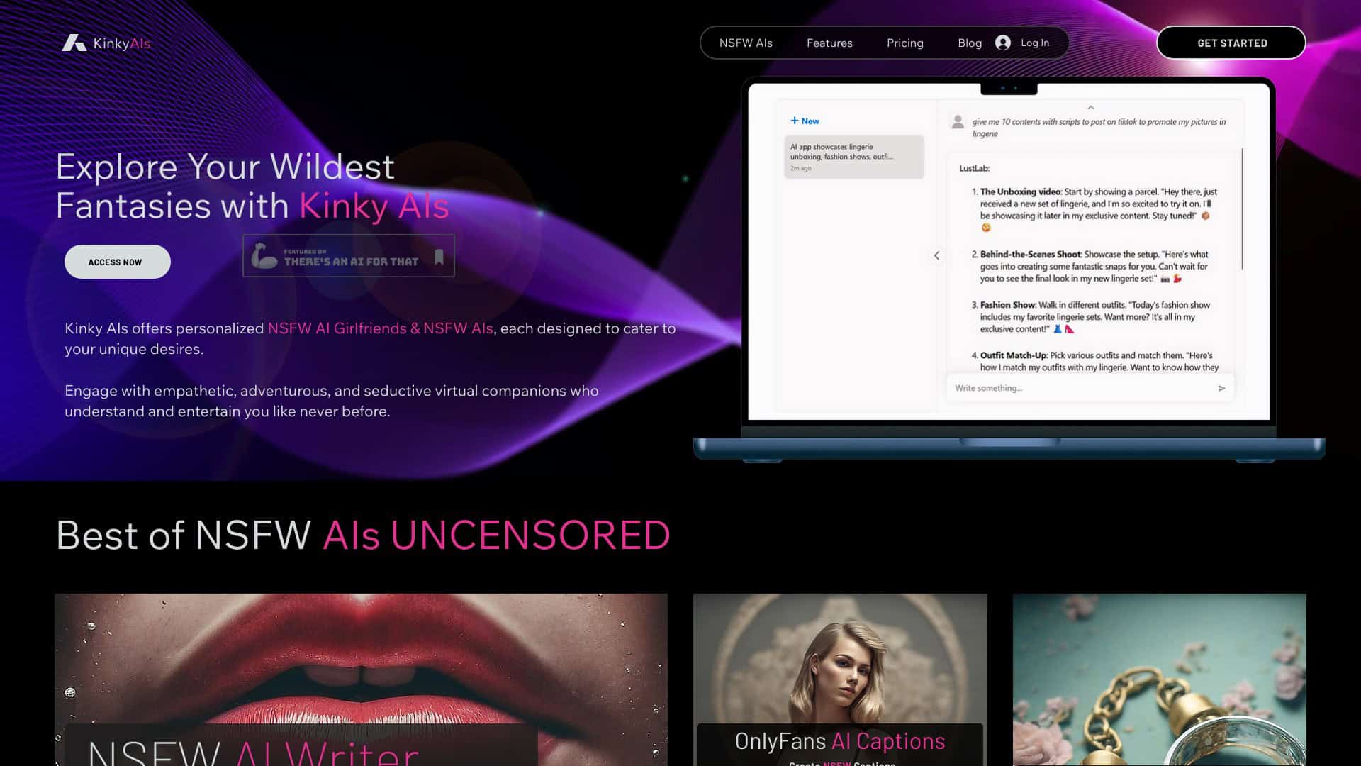 Kinky AIs | Your Personalized NSFW Companion Awaits | Futureen