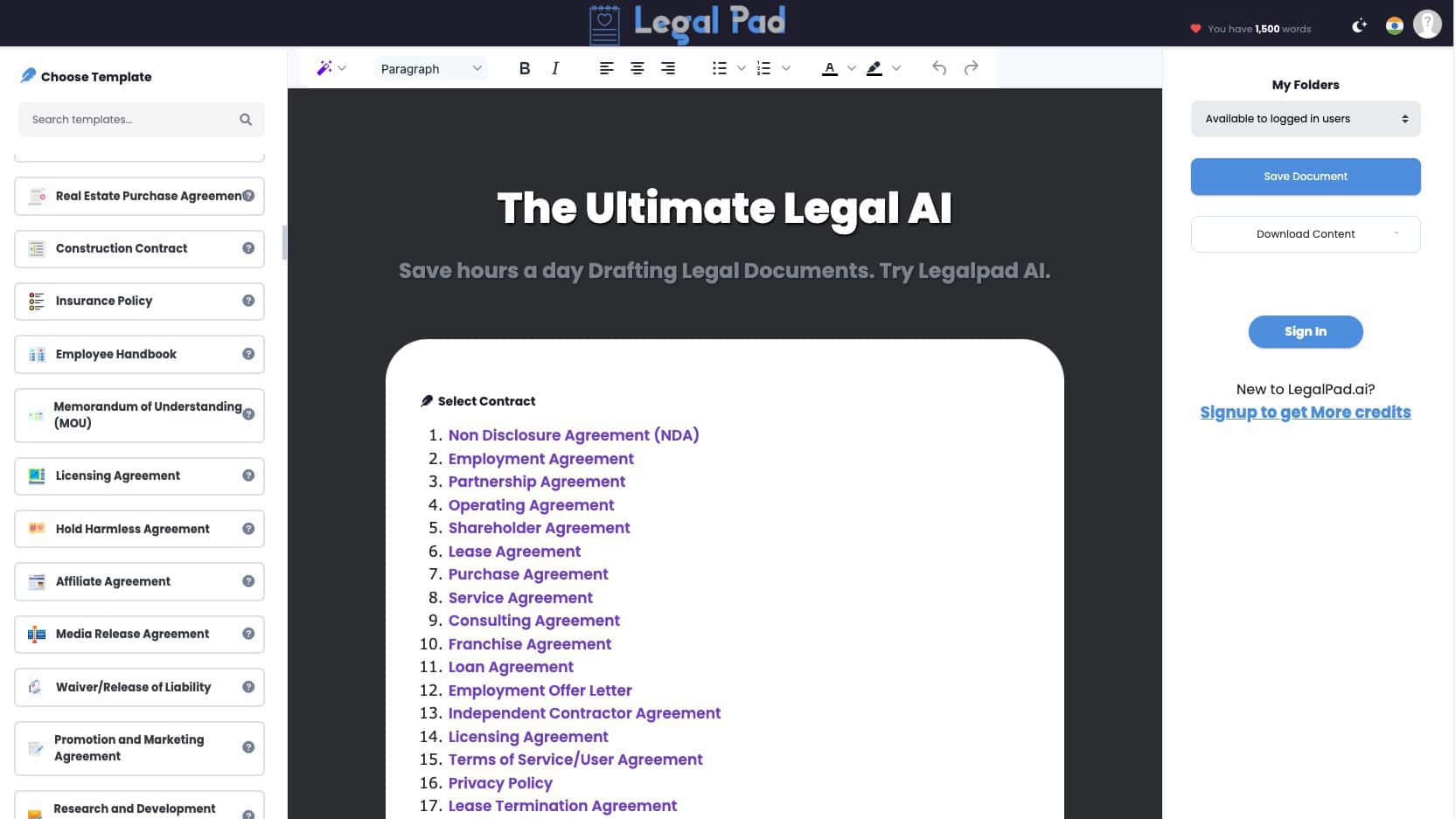 Drafting Wizard | Simplify Your Legal Document Creation | Futureen