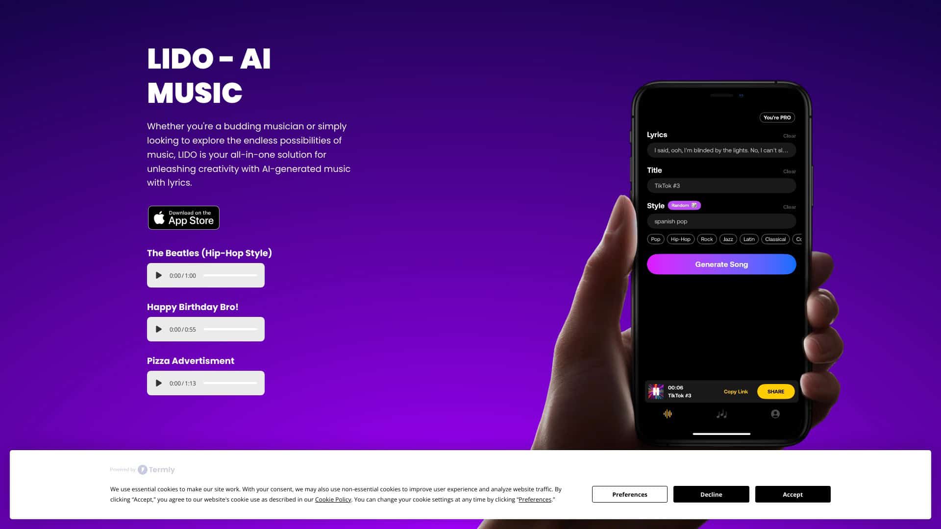 Lido | Create Unique Songs with AI | Futureen