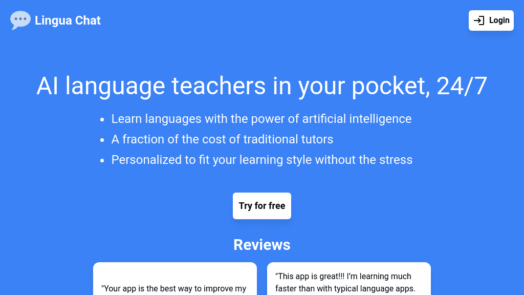 Lingua Chat | Master Languages with AI Anytime | Futureen