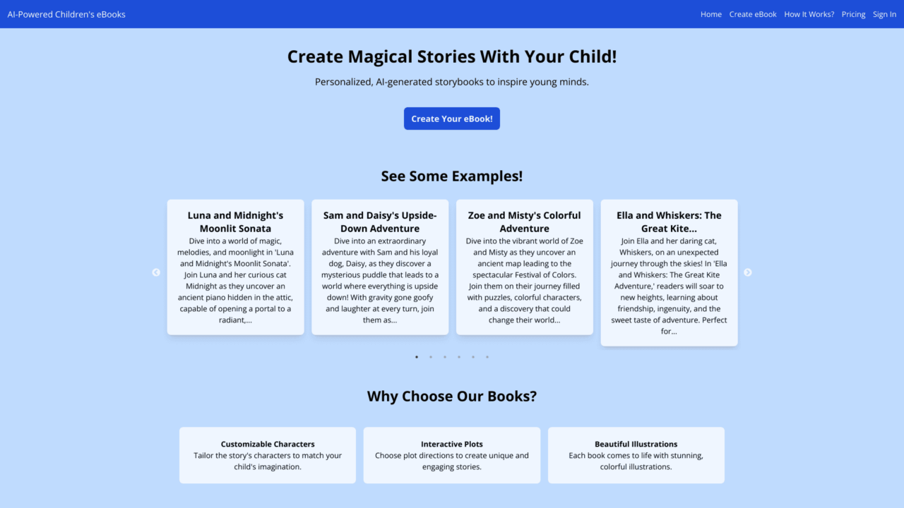 My AI Story | Craft Unique Children's Storybooks | Futureen