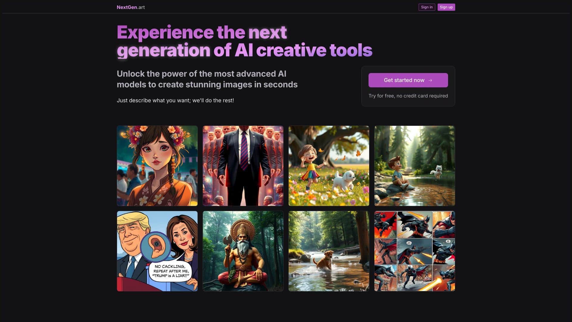 NextGen.art | Create AI-Generated Images With Ease | Futureen