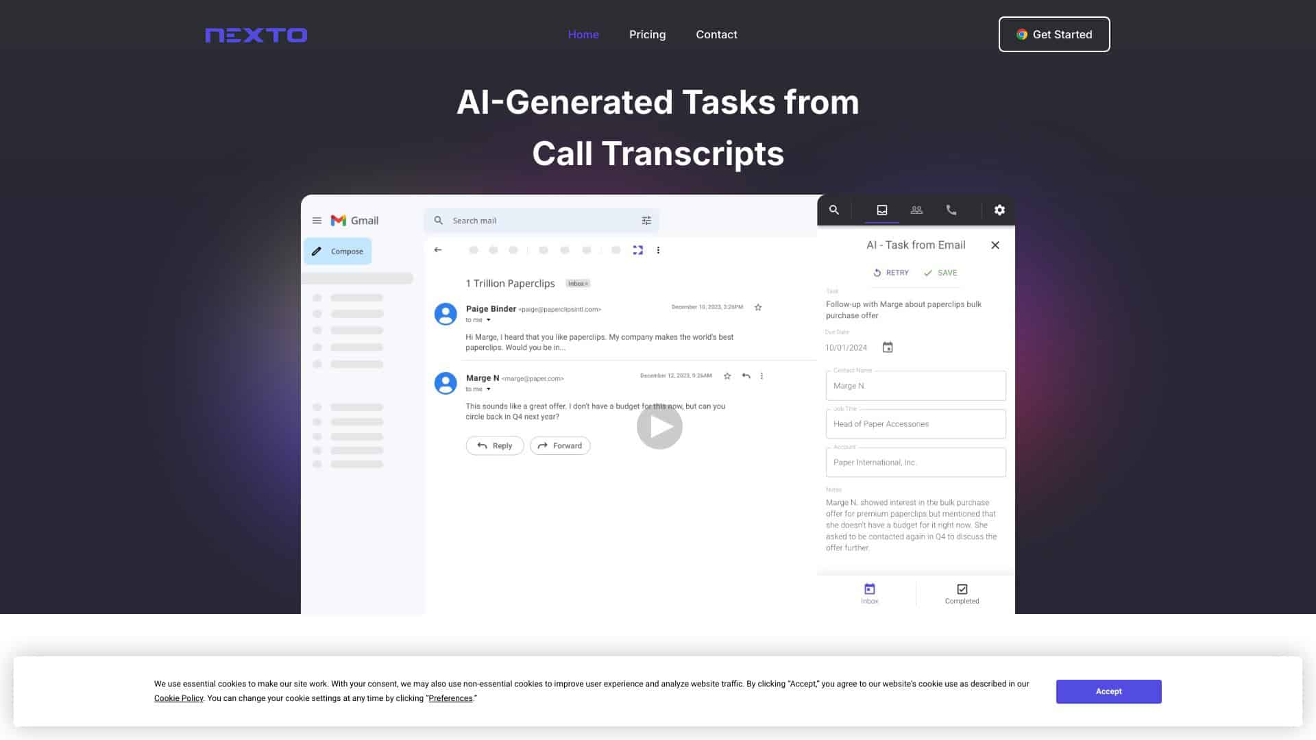 Nexto | Convert Your Emails into Manageable Tasks with Ease! | Futureen