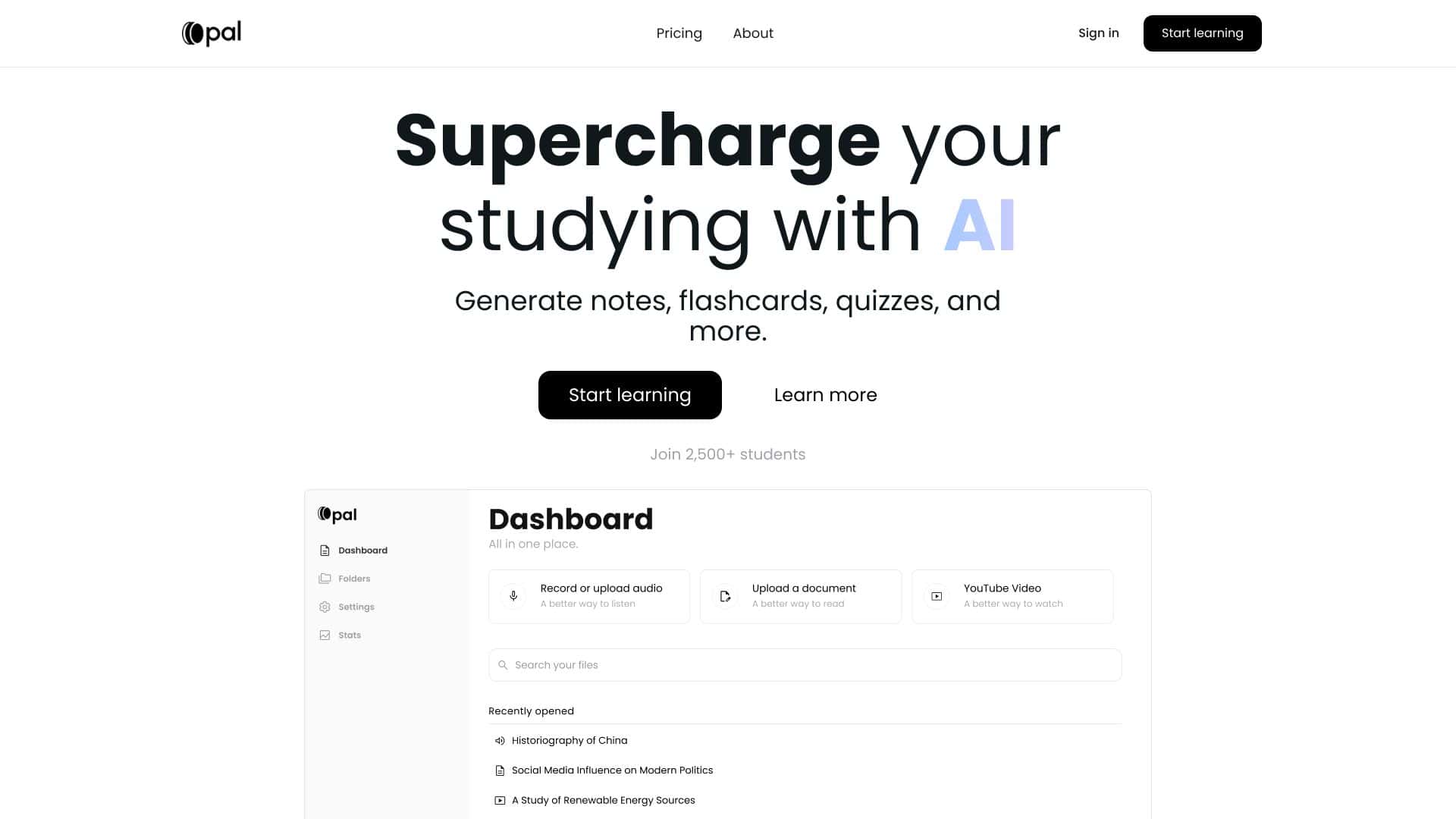 Opal | #1 AI Study Tool for Faster Learning | Futureen