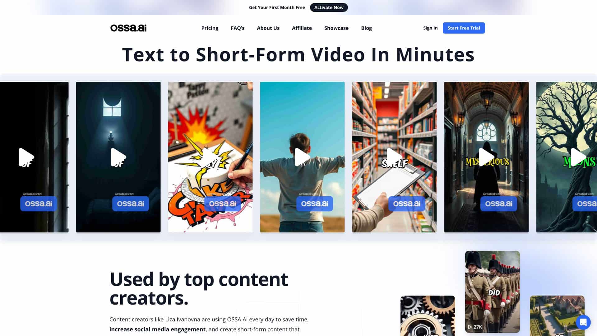 Ossa | Transform Scripts into Engaging Videos Instantly | Futureen