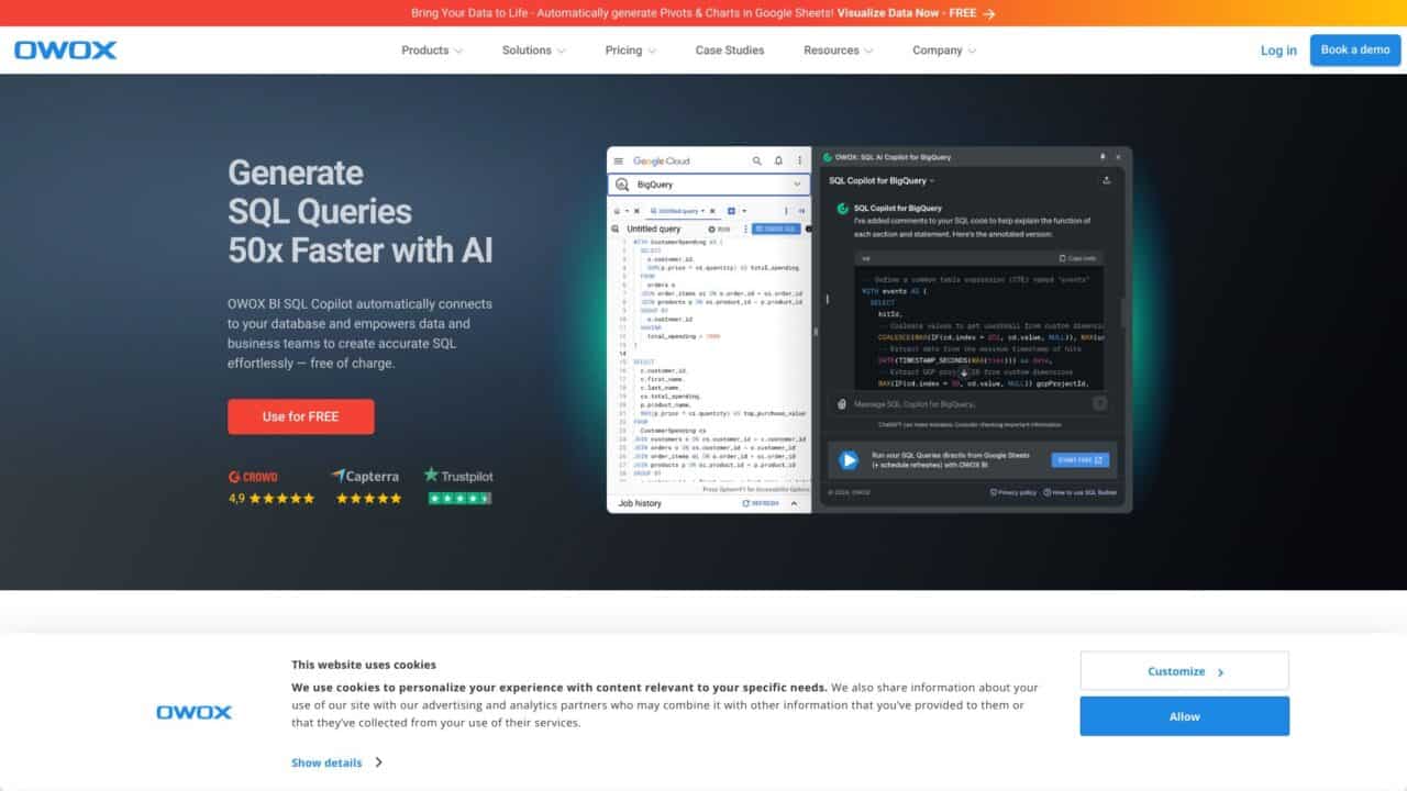 OWOX BI SQL Copilot | Supercharge SQL with AI | Futureen