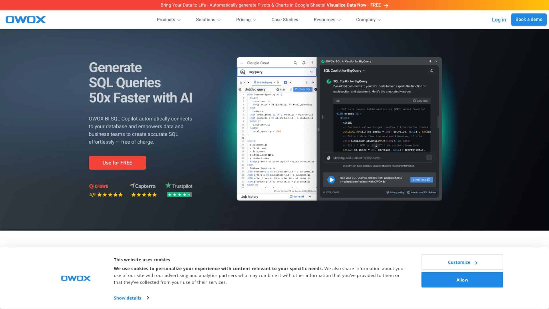 OWOX BI SQL Copilot | Supercharge SQL with AI | Futureen