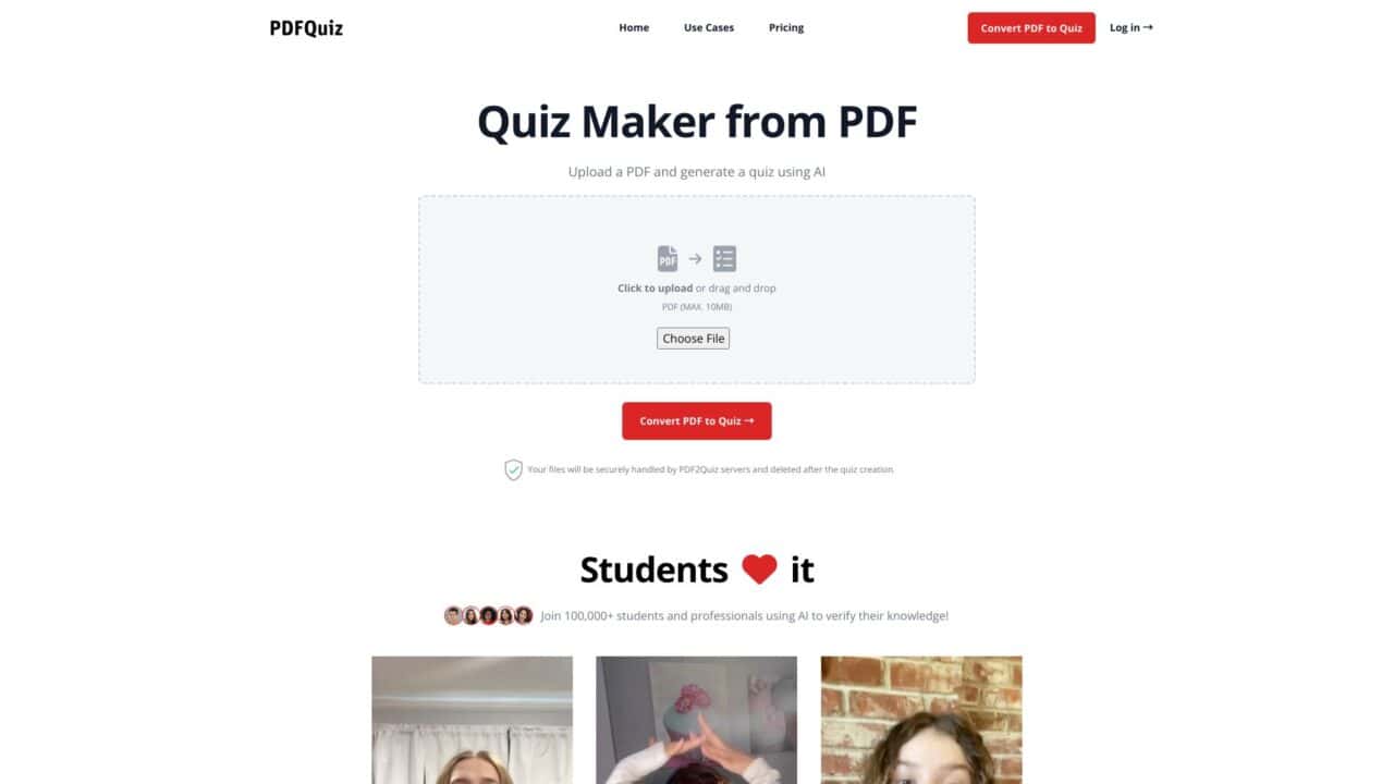 PDF2Quiz | Convert PDFs to Interactive Quizzes | Futureen