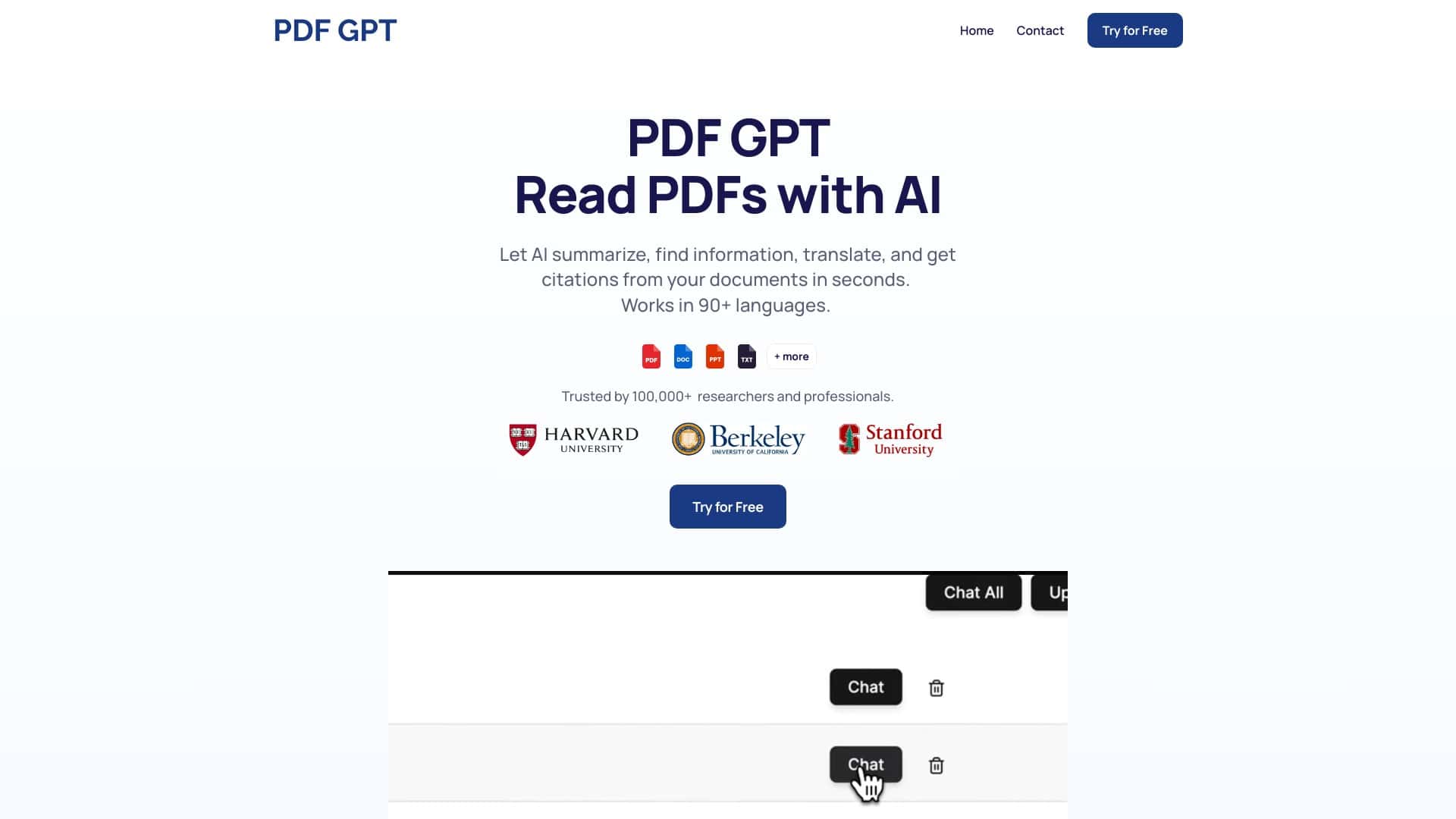 PDFGPT.Chat | Summarize and Engage with PDFs | Futureen