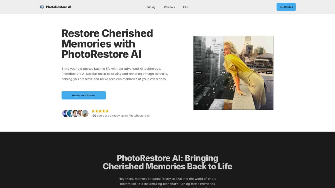 PhotoRestore AI | Photo Restoration Tool for Vintage Portraits | Futureen