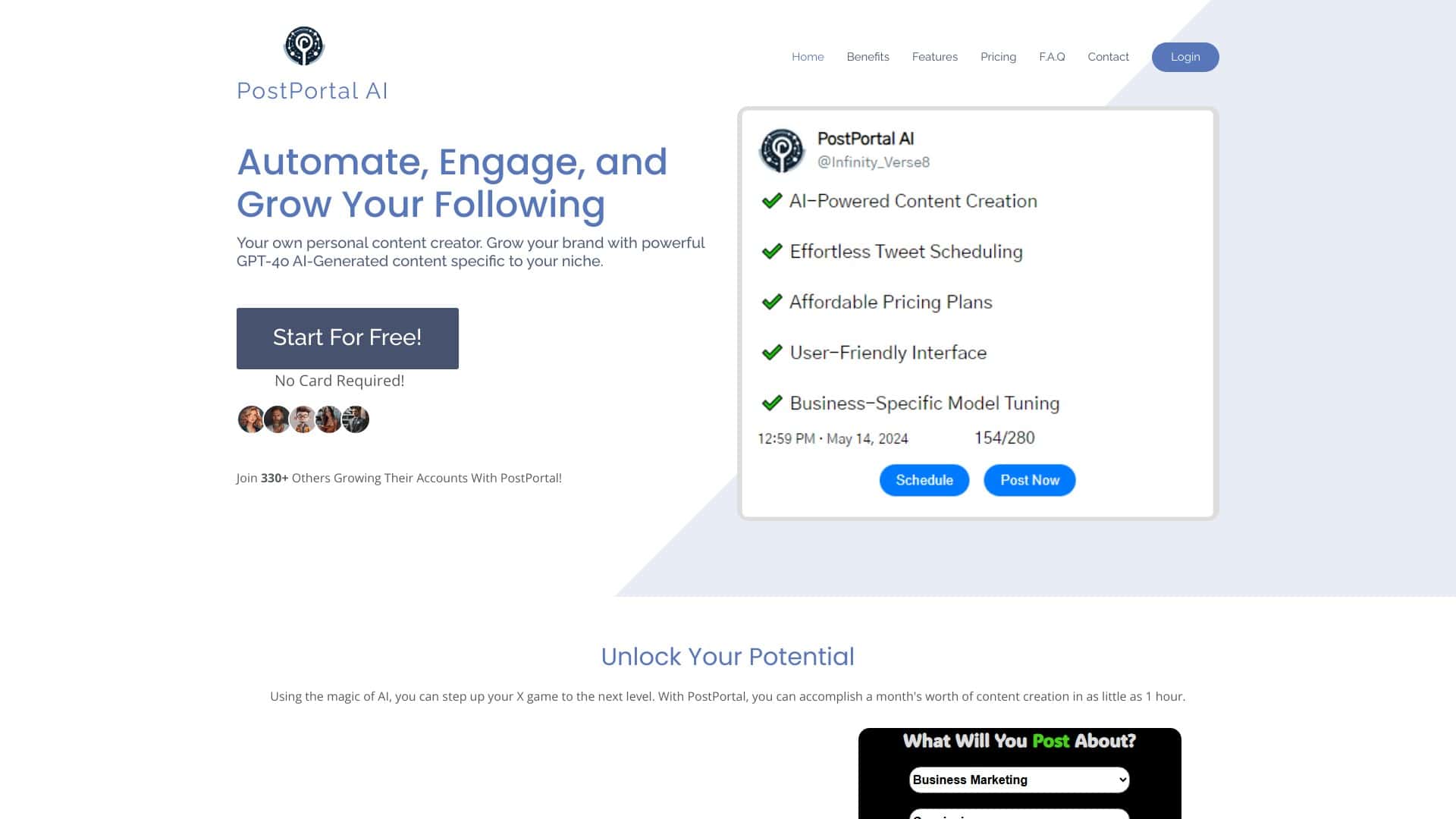 PostPortal AI | Elevate Your Social Media Strategy! | Futureen