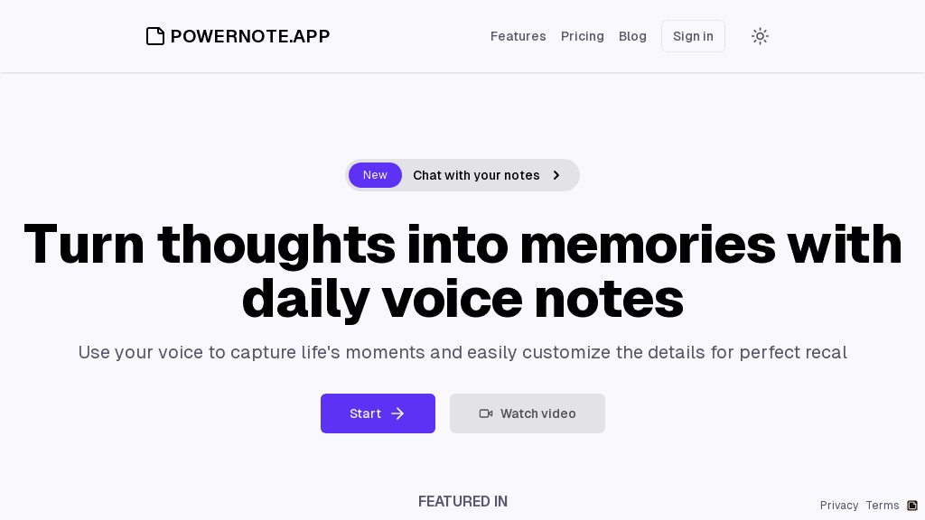 PowerNote.app | Capture Your Day with Ease | Futureen