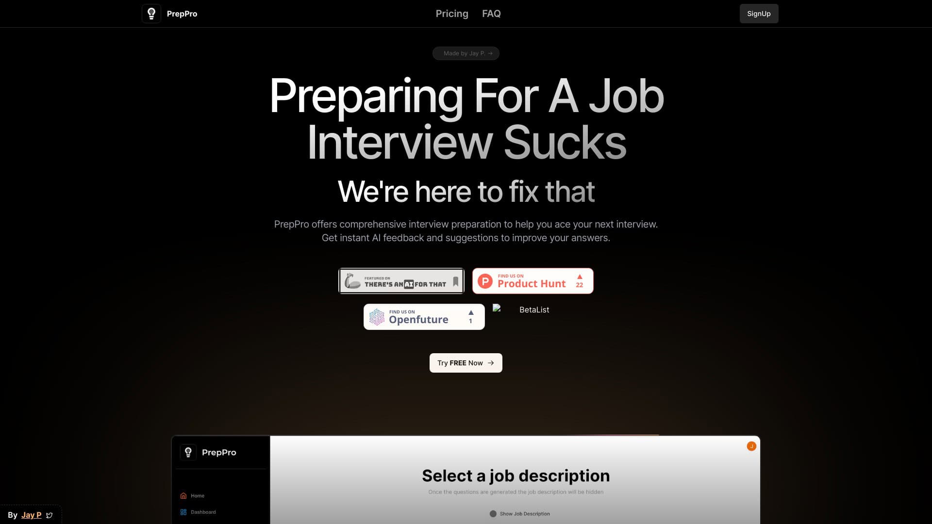 PrepPro | Elevate Your Interview Skills with AI Precision | Futureen