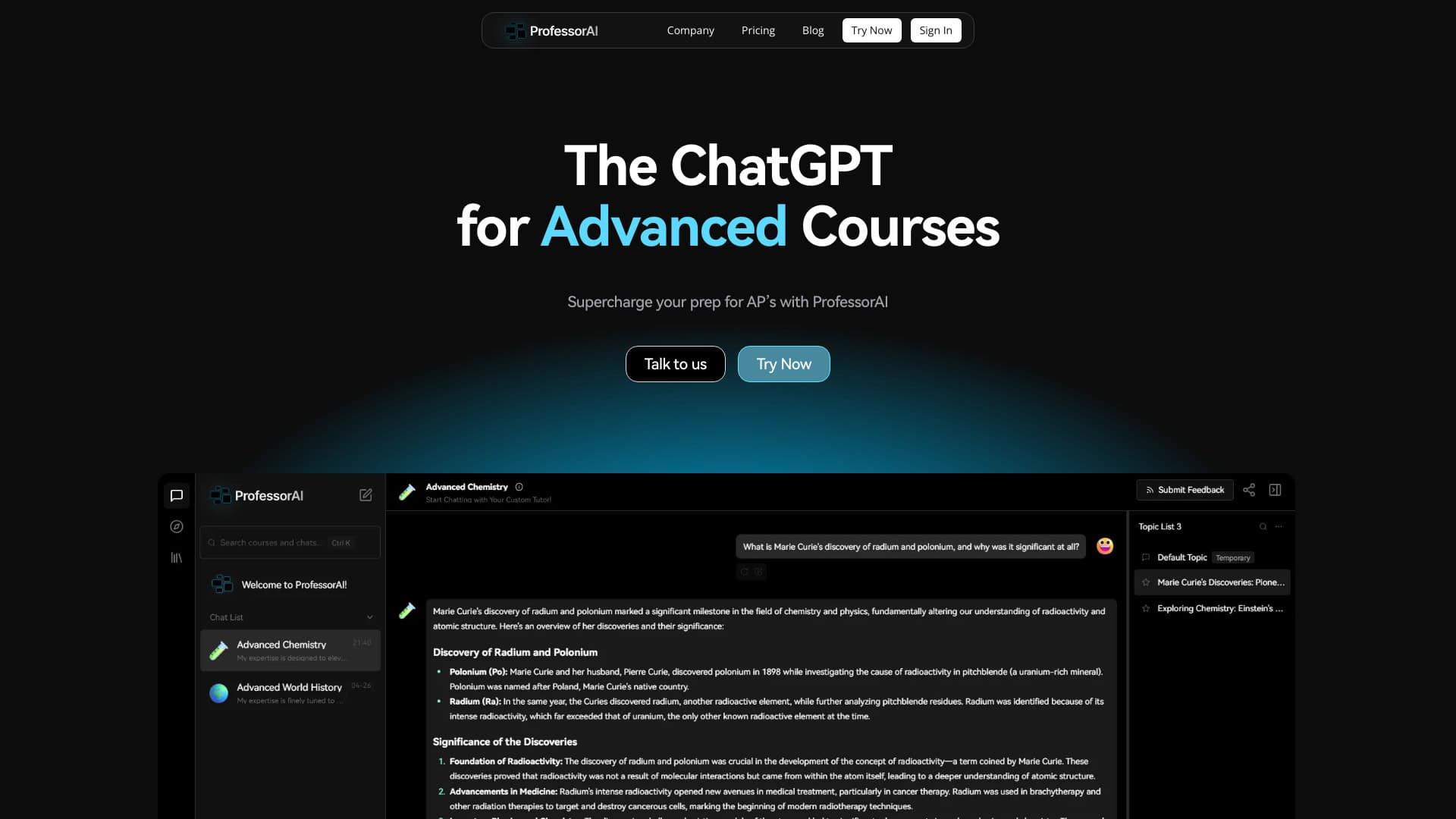 ProfessorAI | Elevate Your AP Learning Experience | Futureen
