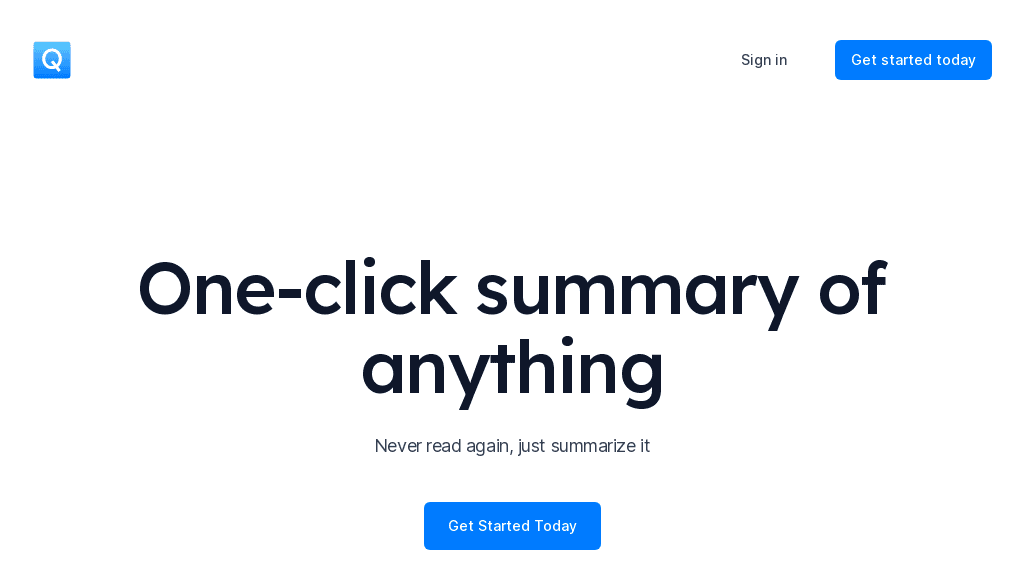QuickReadAI | Summarize Content Save Time | Futureen