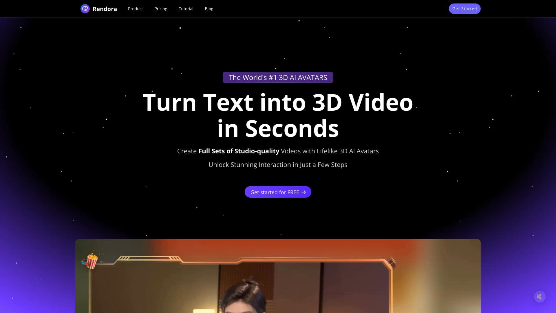 Rendora | Create Studio-Quality 3D Videos from Text | Futureen