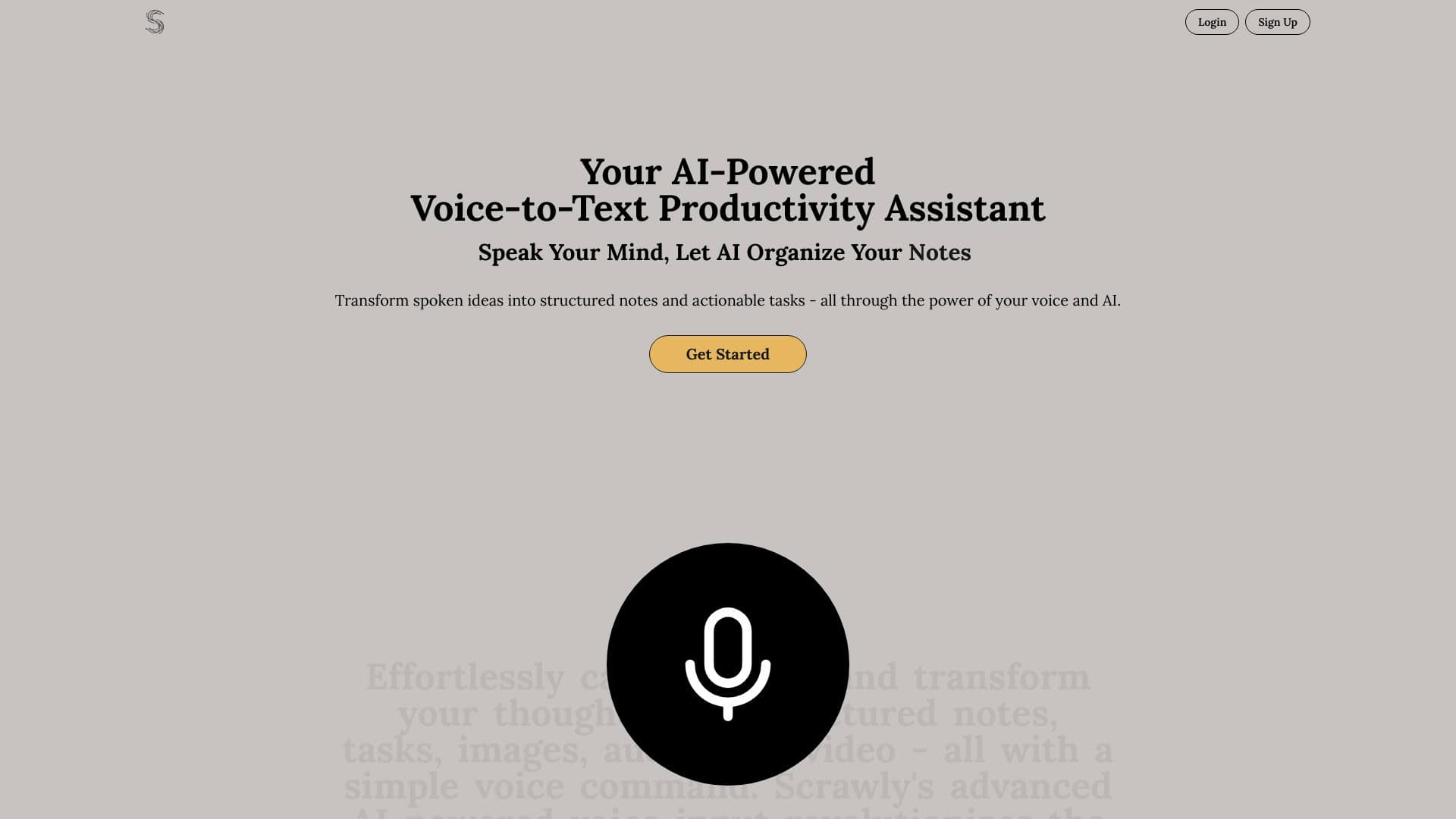 Scrawly.ai | Turn Thoughts into Actionable Tasks | Futureen