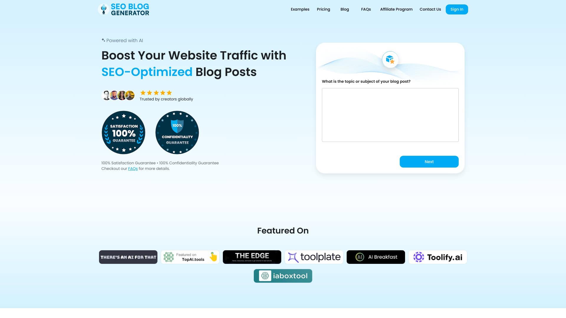 SEO Blog Generator | Create SEO-Optimized Content Fast! | Futureen