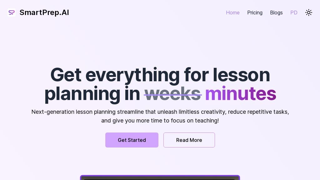 SmartPrep | AI-Powered Lesson Planning Tool | Futureen