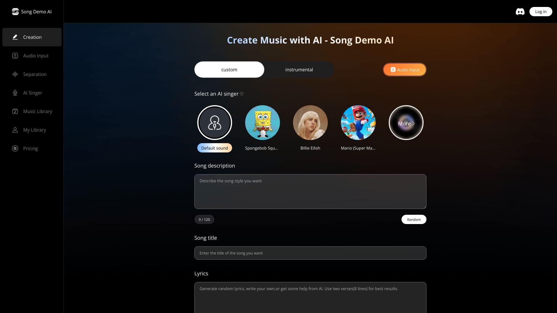 Song Demo AI | Music Generator for Custom Songs | Futureen